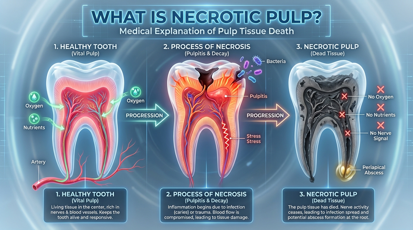What is Necrotic Pulp? | MCAN Dental Glossary